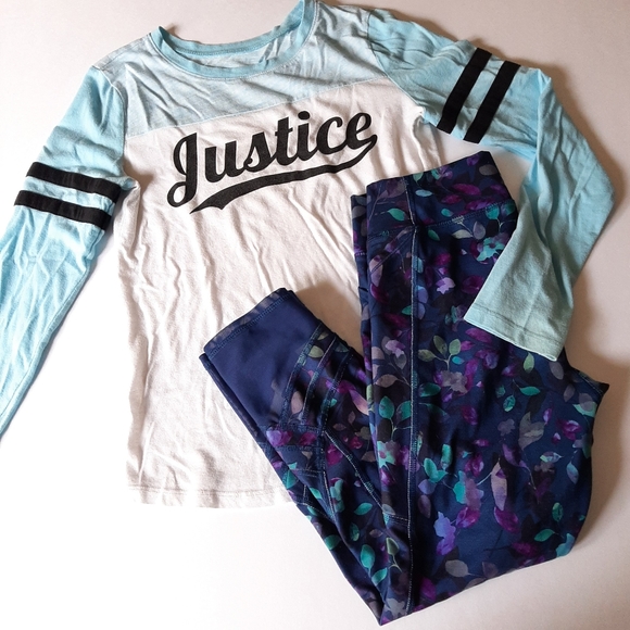 Justice | Matching Sets | Girls Athleisure Top Capri Legging Bundle ...